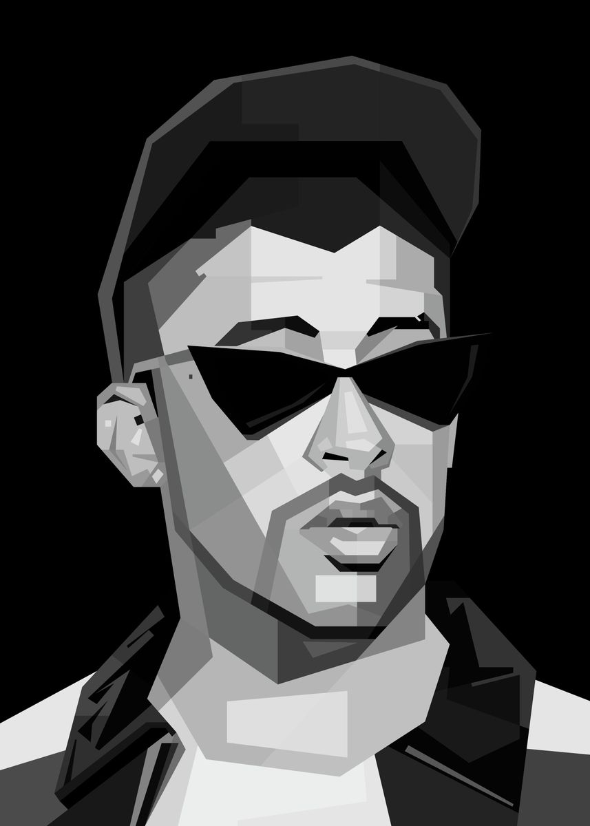 'Bad Bunny Bw' Poster, picture, metal print, paint by Yusuf Dedi Wijaya ...