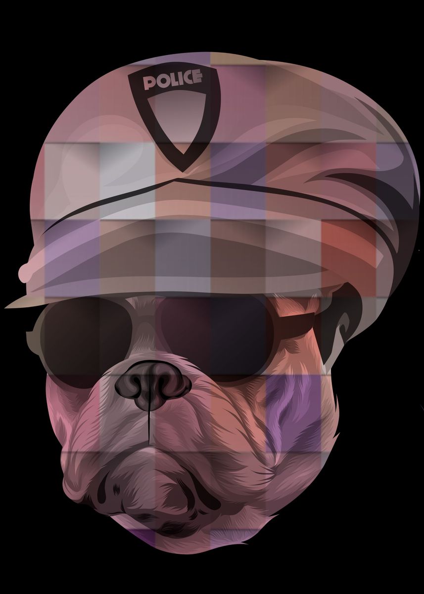 'Pop Police Dog' Poster, picture, metal print, paint by Muh Aslan ...