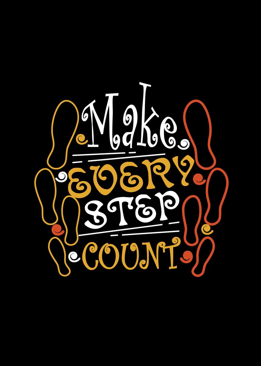 'Step Motivation' Poster by Beone Digital | Displate