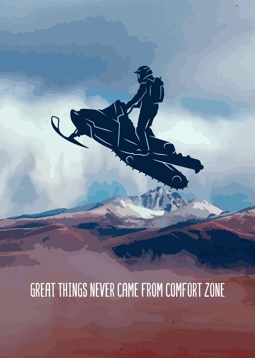 'Snowmobile Wall Art Decor' Poster, picture, metal print, paint by ...