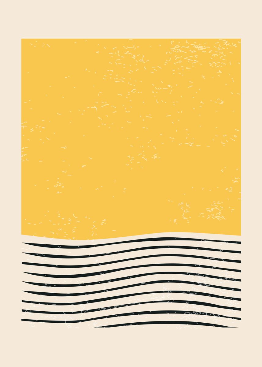 'Yellow Abstract ' Poster, picture, metal print, paint by Haus and Hues ...