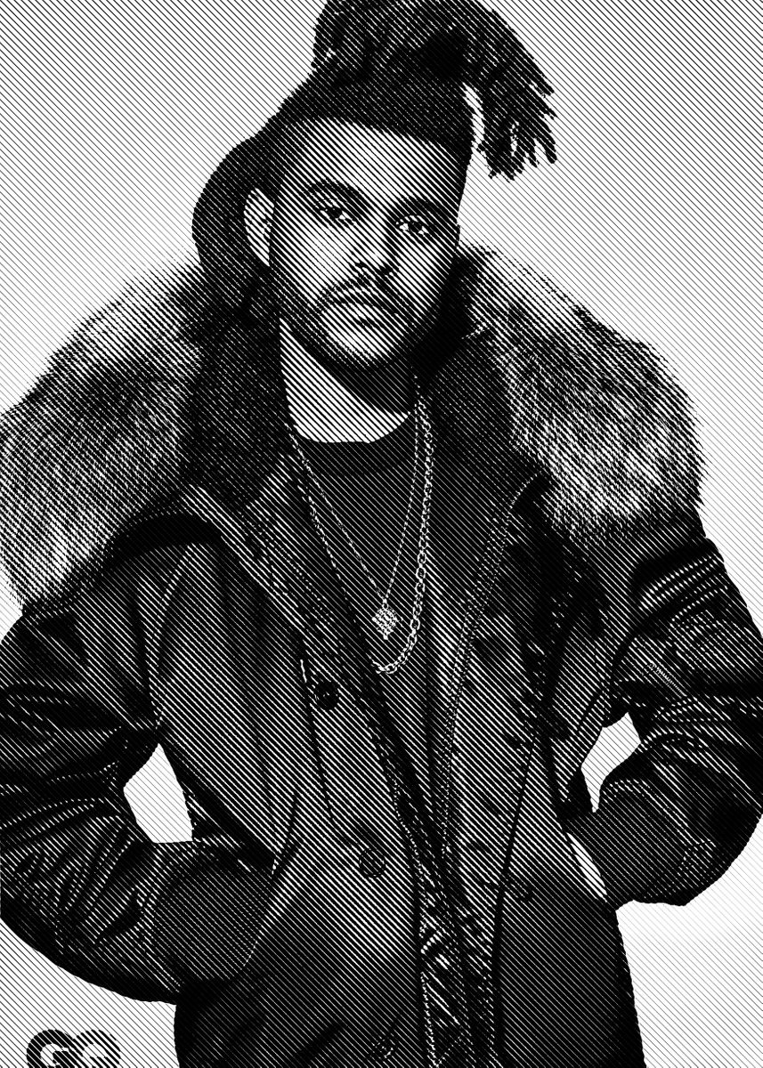'The Weeknd Rapper' Poster, picture, metal print, paint by Bella Chloe ...