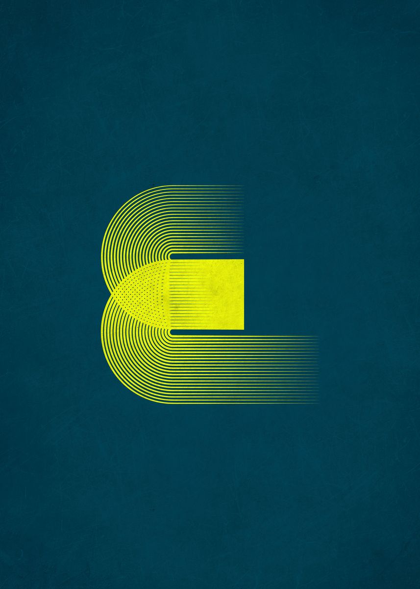 'Letter e' Poster, picture, metal print, paint by MauriTz Design | Displate