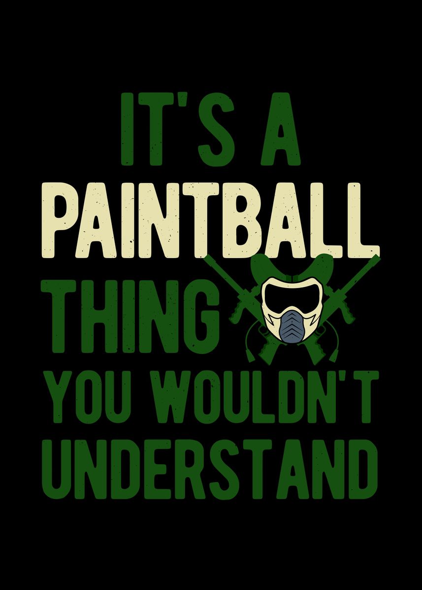 'Funny Paintball' Poster, picture, metal print, paint by Visualz | Displate