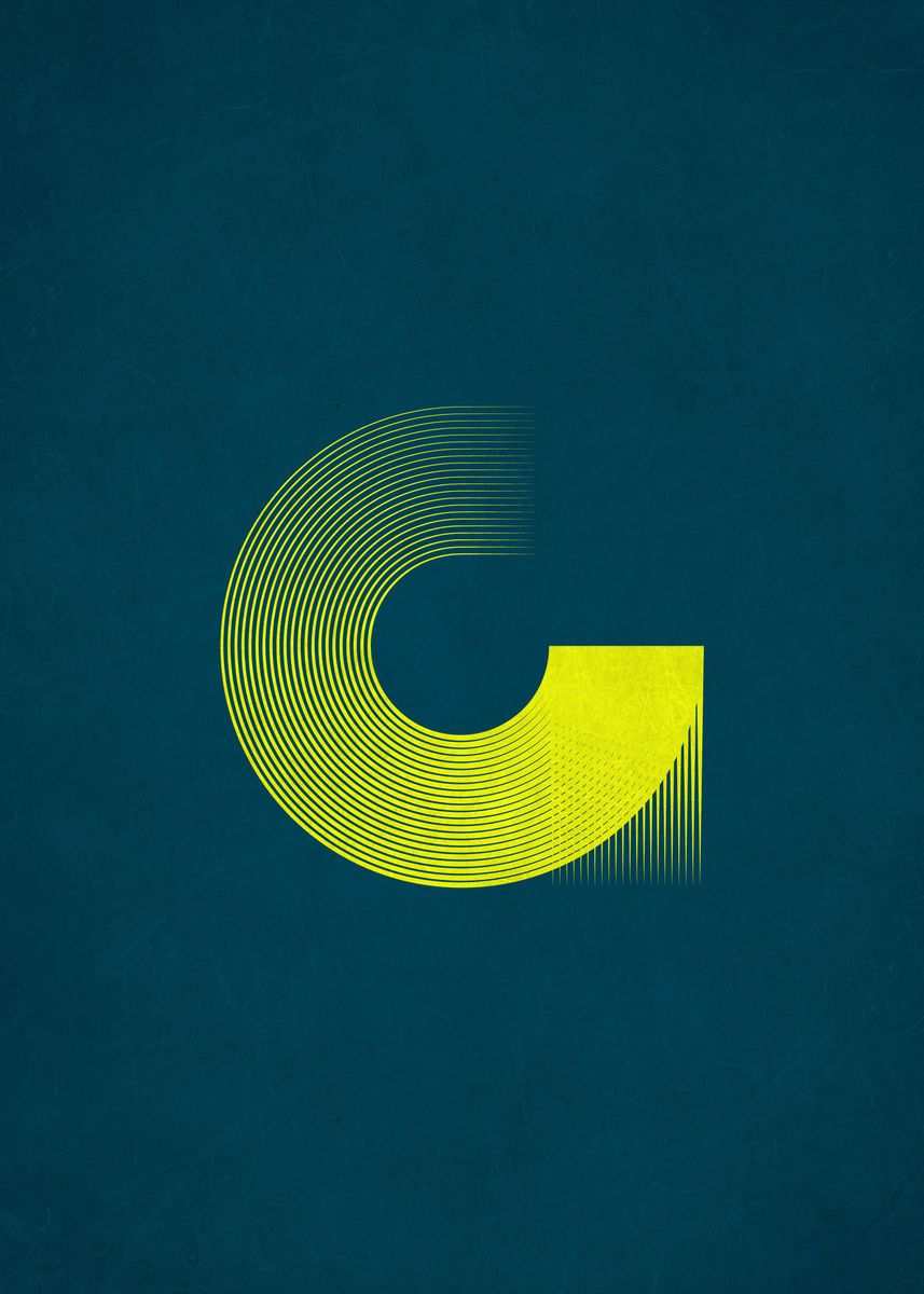 'Letter g' Poster, picture, metal print, paint by MauriTz Design | Displate