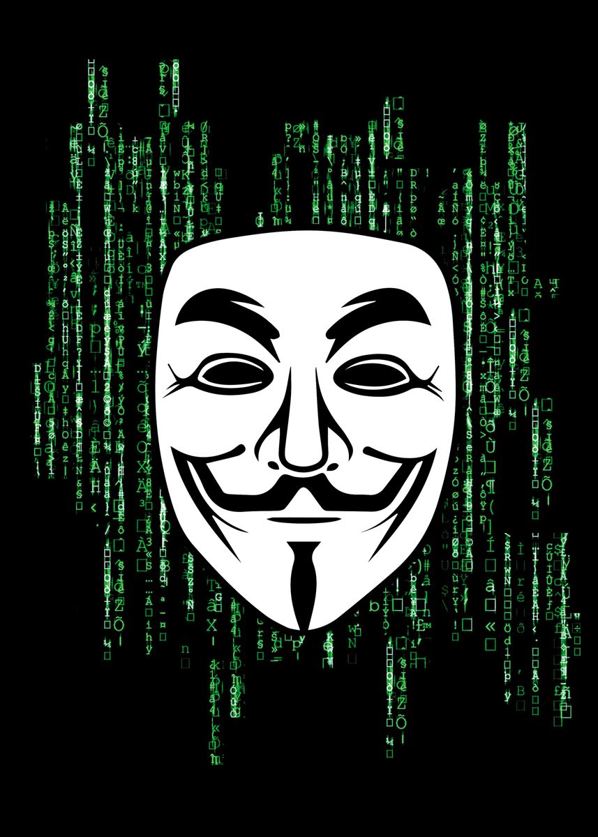 'Anonymous' Poster, picture, metal print, paint by MrFrannigan | Displate