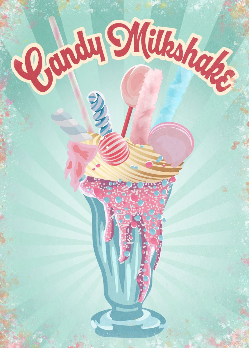 'Milkshake ' Poster, picture, metal print, paint by Valter Shabani ...