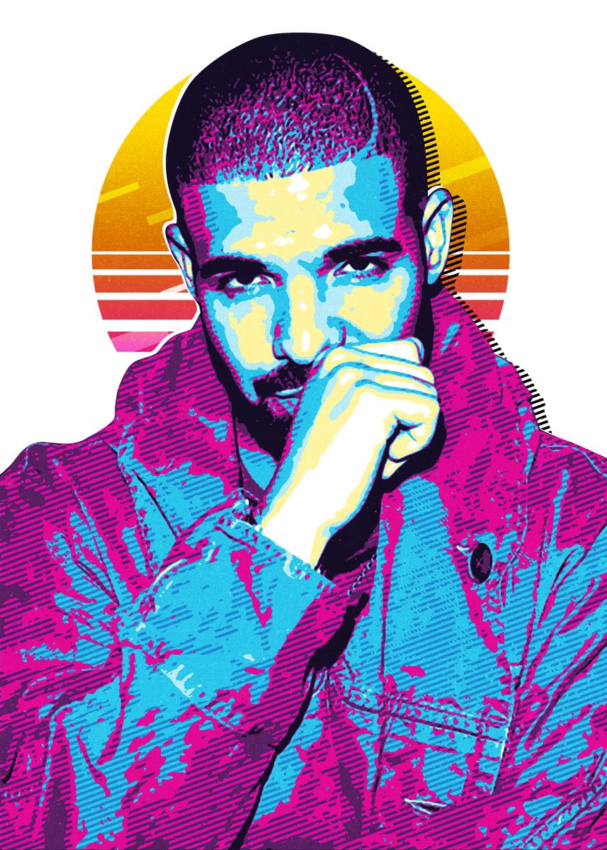 'Drake ' Poster, picture, metal print, paint by San Illustrator | Displate