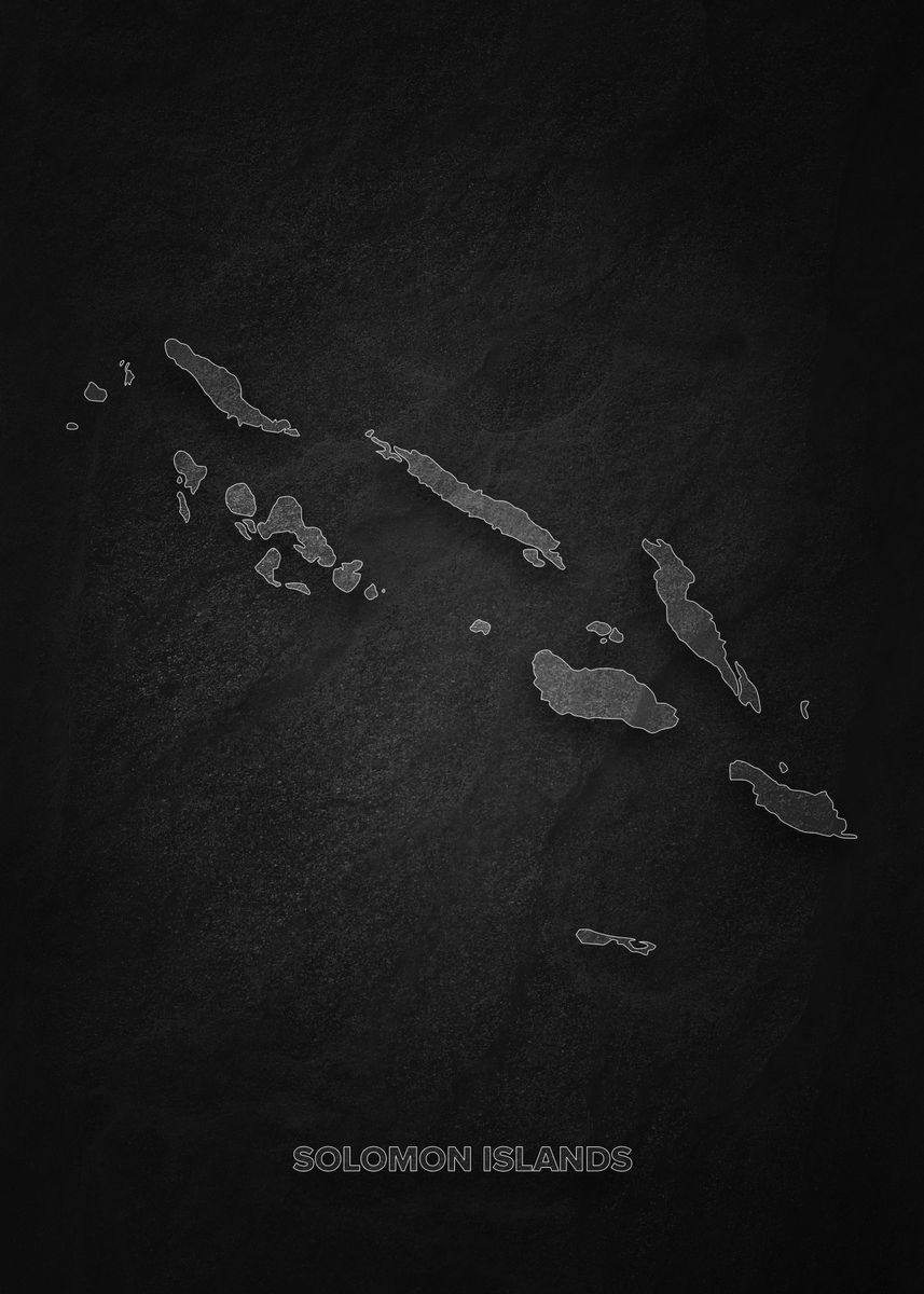 'Solomon Islands Map' Poster, picture, metal print, paint by Visitify ...