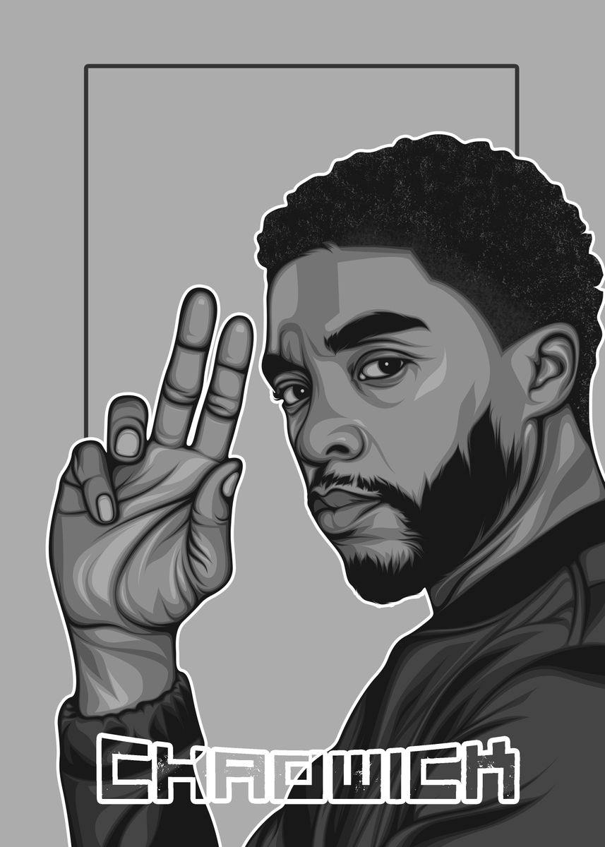 'Chadwick Boseman' Poster by Lustado Alexis | Displate