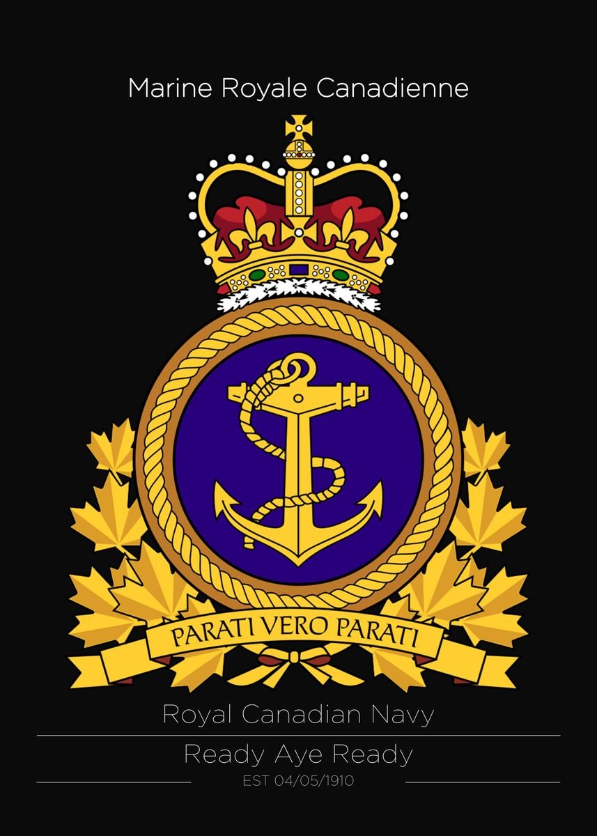 'Royal Canadian Navy' Poster, picture, metal print, paint by Michael ...