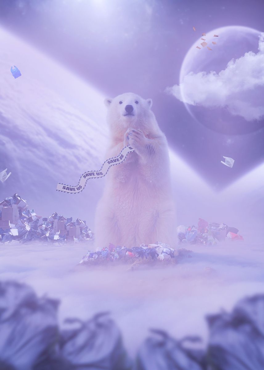 'SAVE US' Poster, picture, metal print, paint by bevisualz | Displate