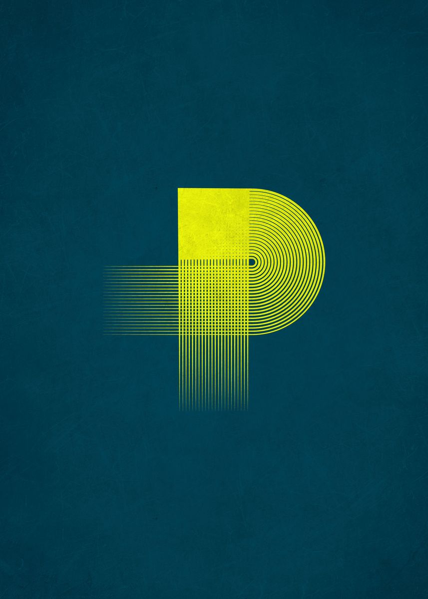 'Letter p' Poster by MauriTz Design | Displate