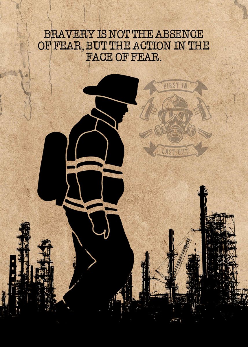 'Firefighter Wall Art Decor' Poster, picture, metal print, paint by ...