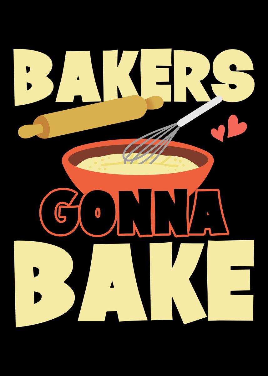 'Baker Baking Rolling Pin' Poster by BLVCKPLATE | Displate
