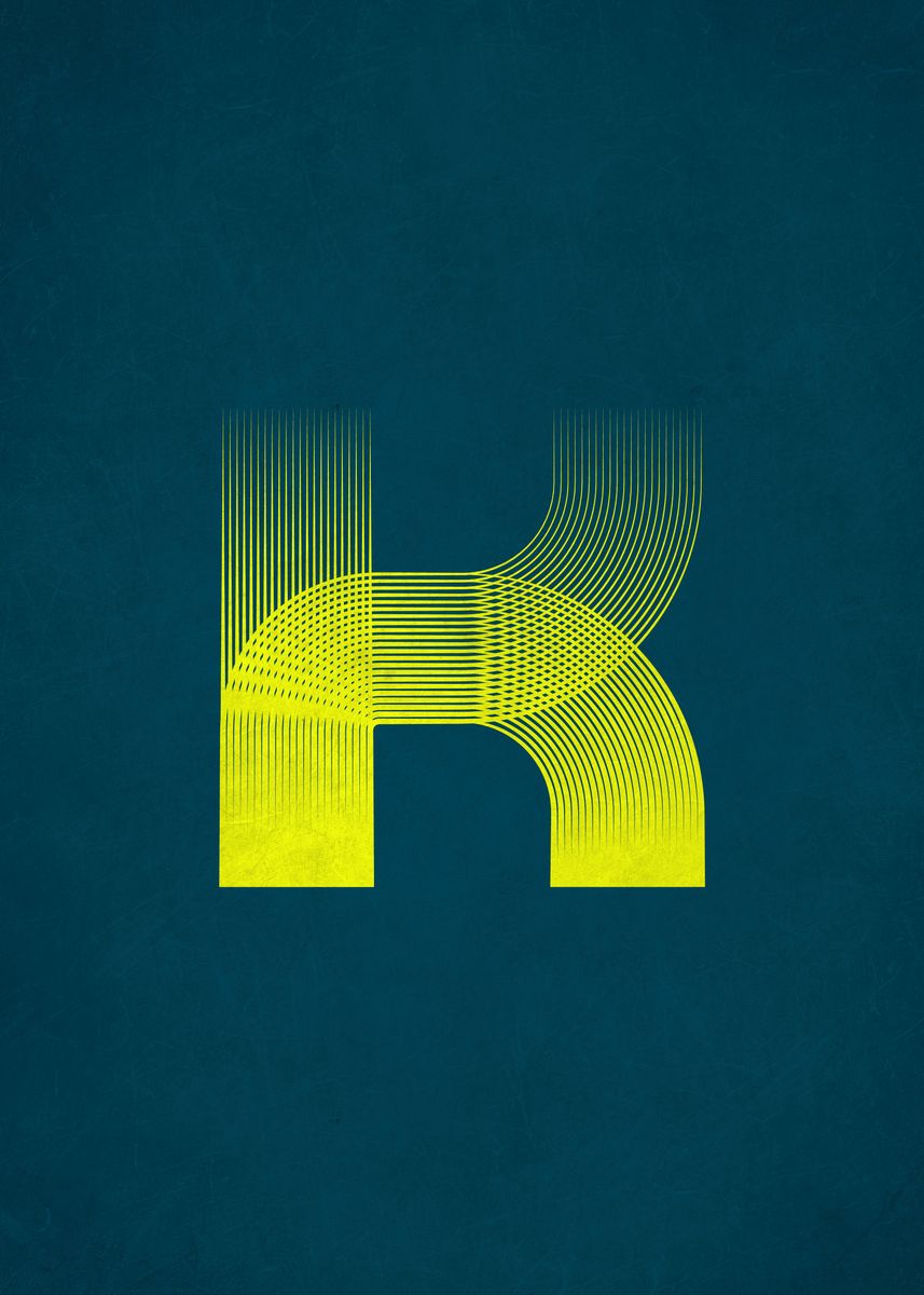 'Letter k' Poster, picture, metal print, paint by MauriTz Design | Displate