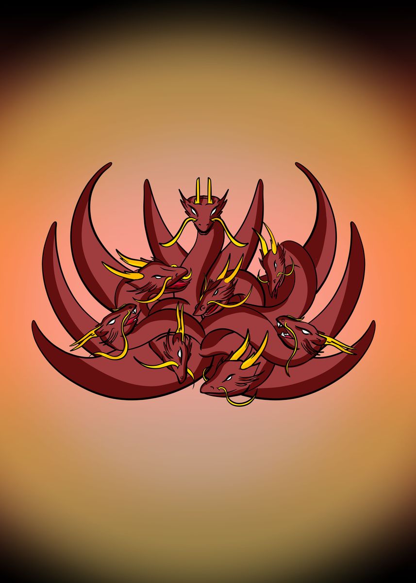 'Koshi the Japanese monster' Poster, picture, metal print, paint by ...