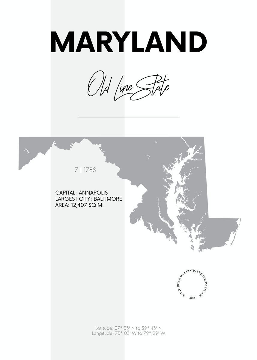 'Maryland' Poster, picture, metal print, paint by Conceptual ...