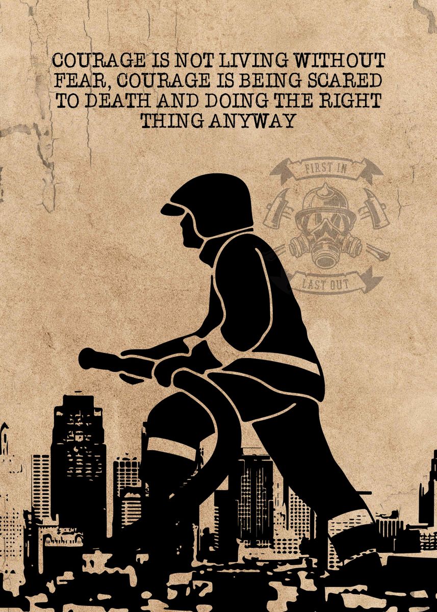 'Firefighter Wall Art Decor' Poster, picture, metal print, paint by ...