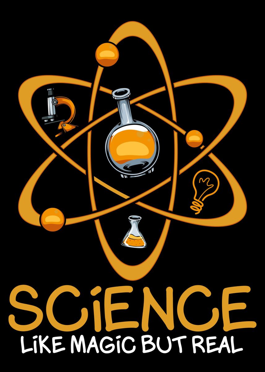 'Science like Magic But Rea' Poster, picture, metal print, paint by ...