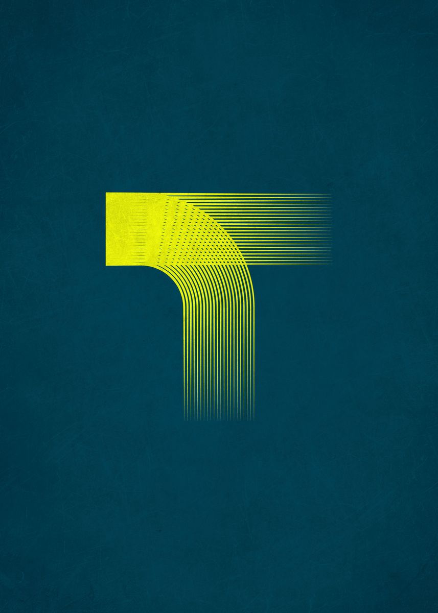 'Letter t' Poster, picture, metal print, paint by MauriTz Design | Displate
