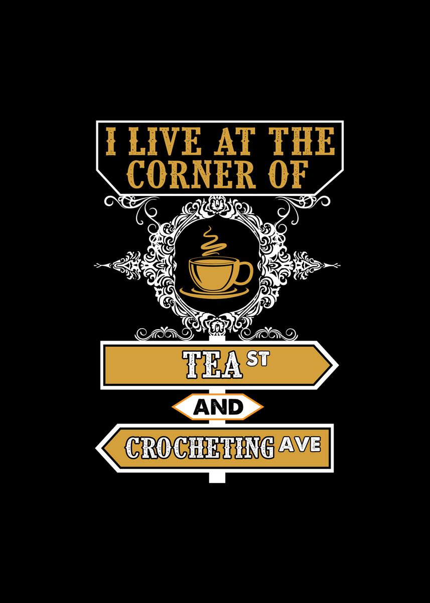 'Corner Tea' Poster, picture, metal print, paint by Beone Digital ...