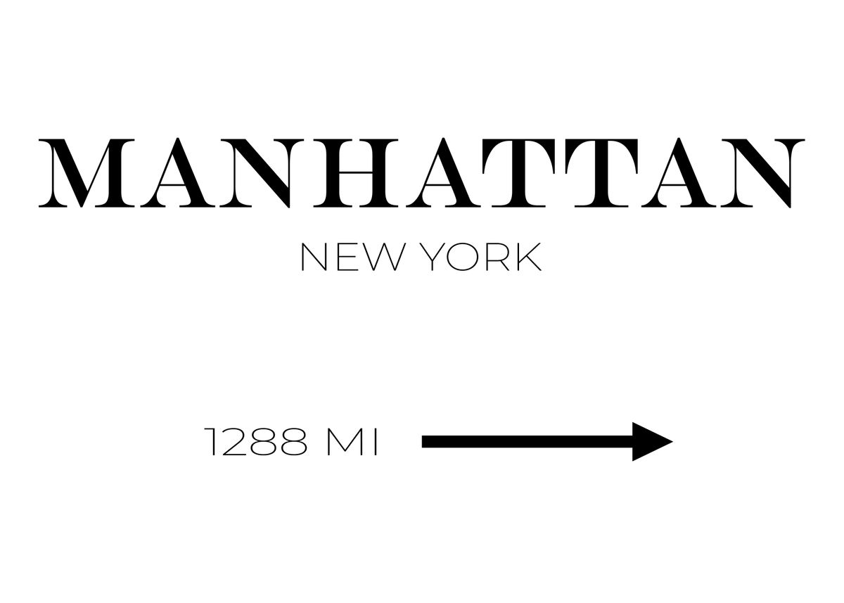 'Manhattan New York' Poster by Conceptual Photography | Displate