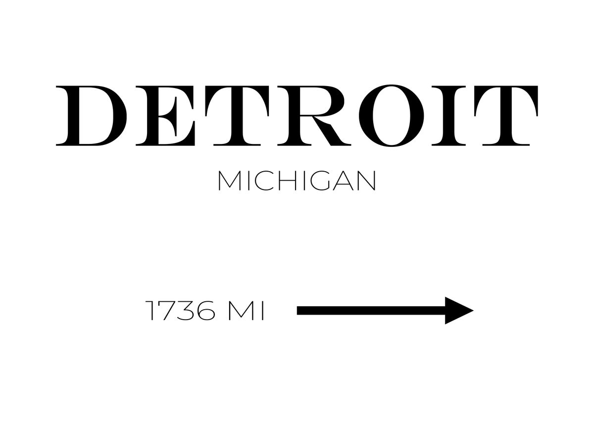 'Detroit Michigan' Poster by Conceptual Photography | Displate
