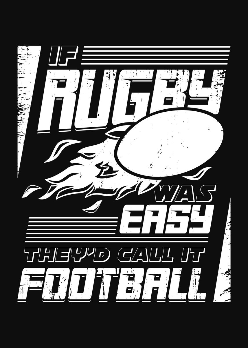 'Rugby Player Design ' Poster, picture, metal print, paint by Marcel ...