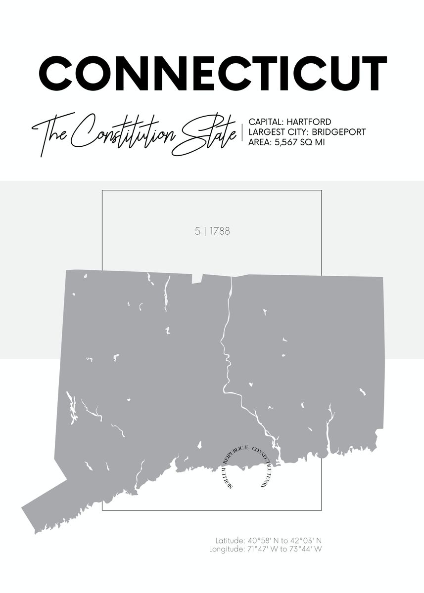 'Connecticut' Poster, picture, metal print, paint by Conceptual ...
