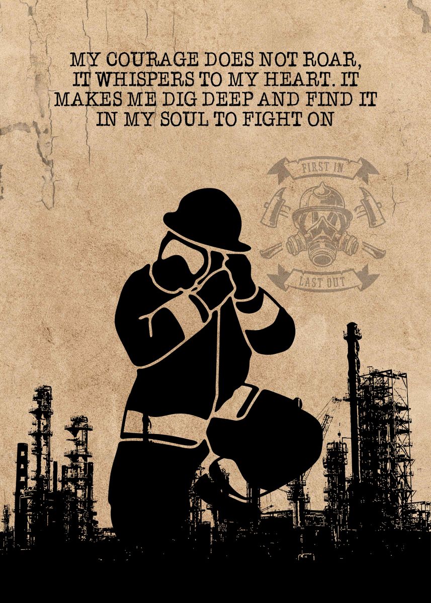 'Firefighter Wall Art Decor' Poster by Decoratier Qwerdenker | Displate