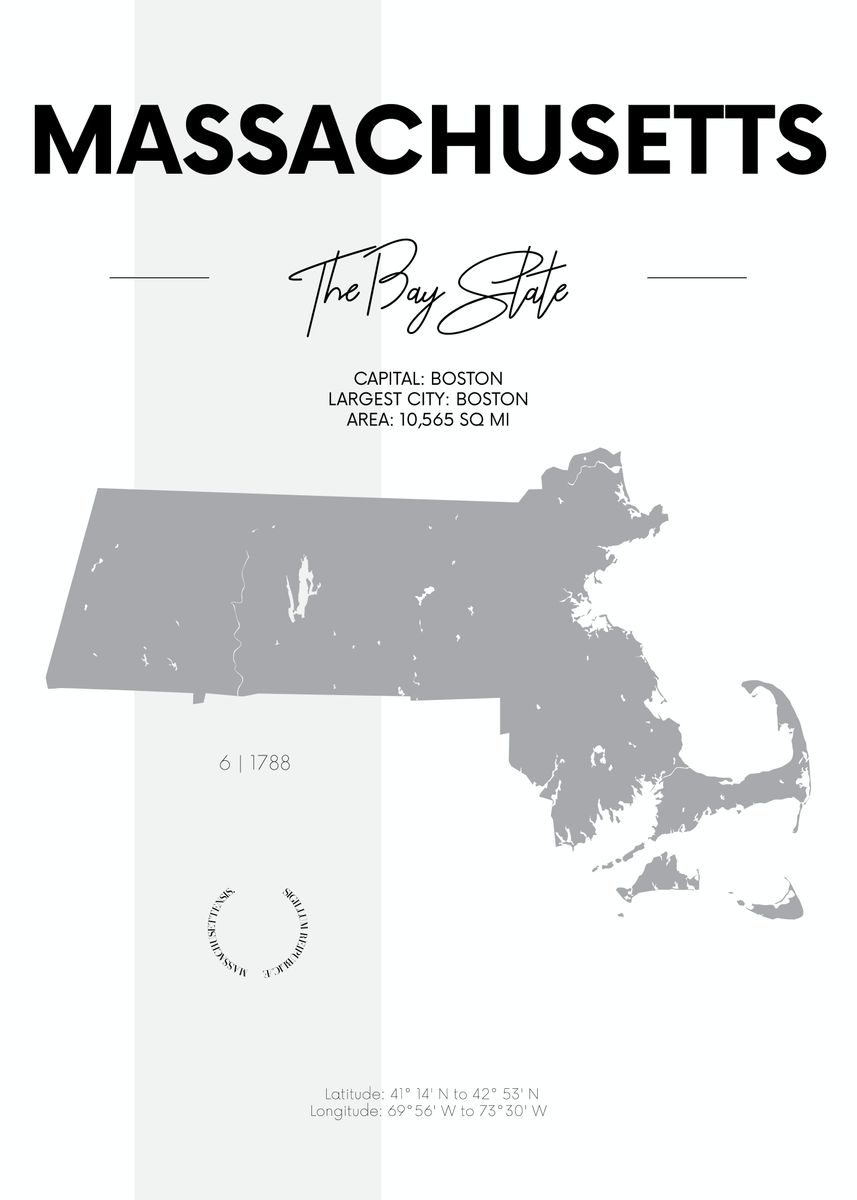 'Massachusetts' Poster, picture, metal print, paint by Conceptual ...