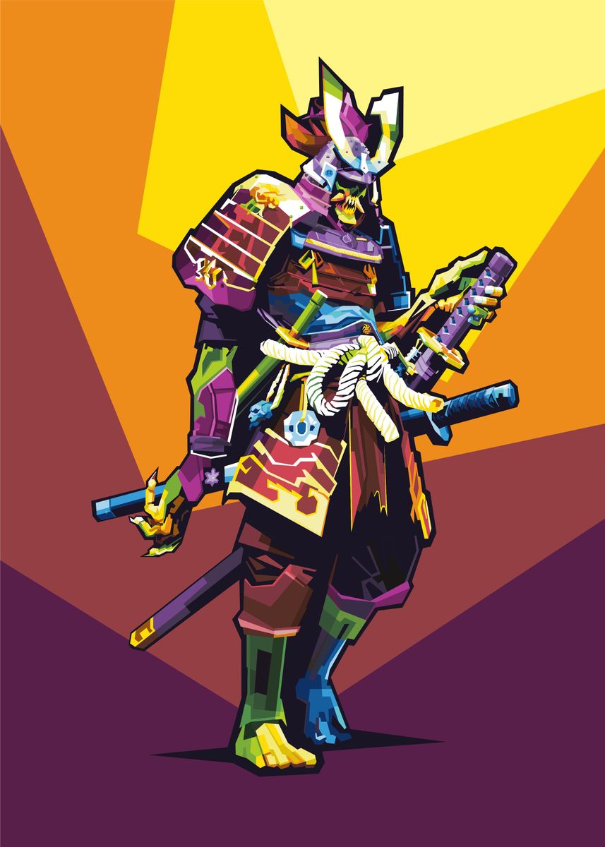 'Samurai Spirit' Poster, picture, metal print, paint by Ant Sepulchre ...