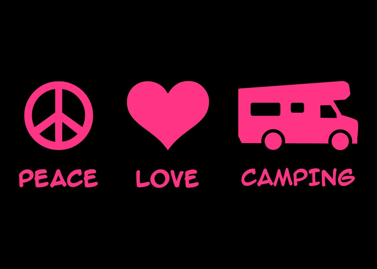 'Peace love camping RV' Poster by Designzz | Displate