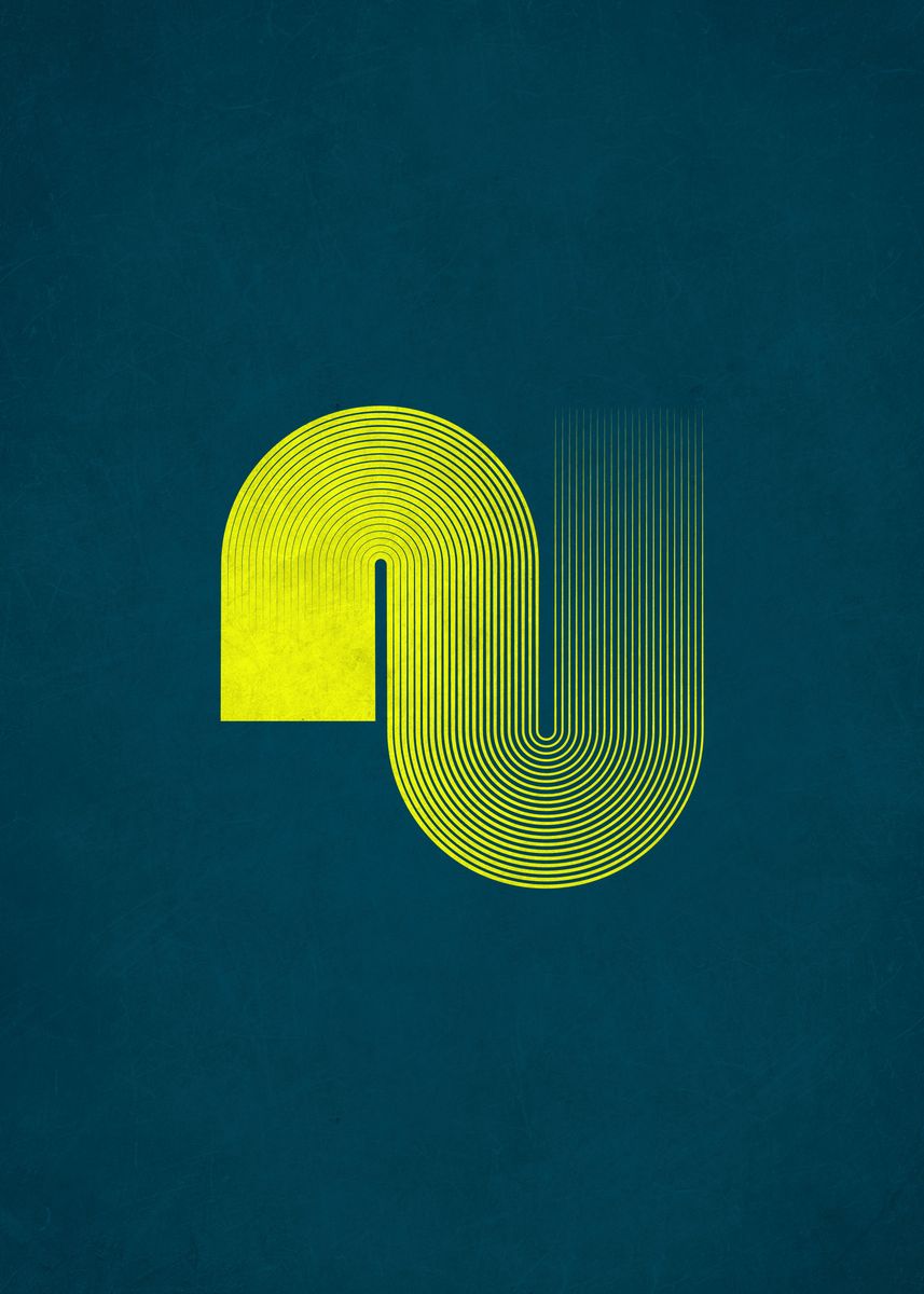 'Letter n' Poster, picture, metal print, paint by MauriTz Design | Displate