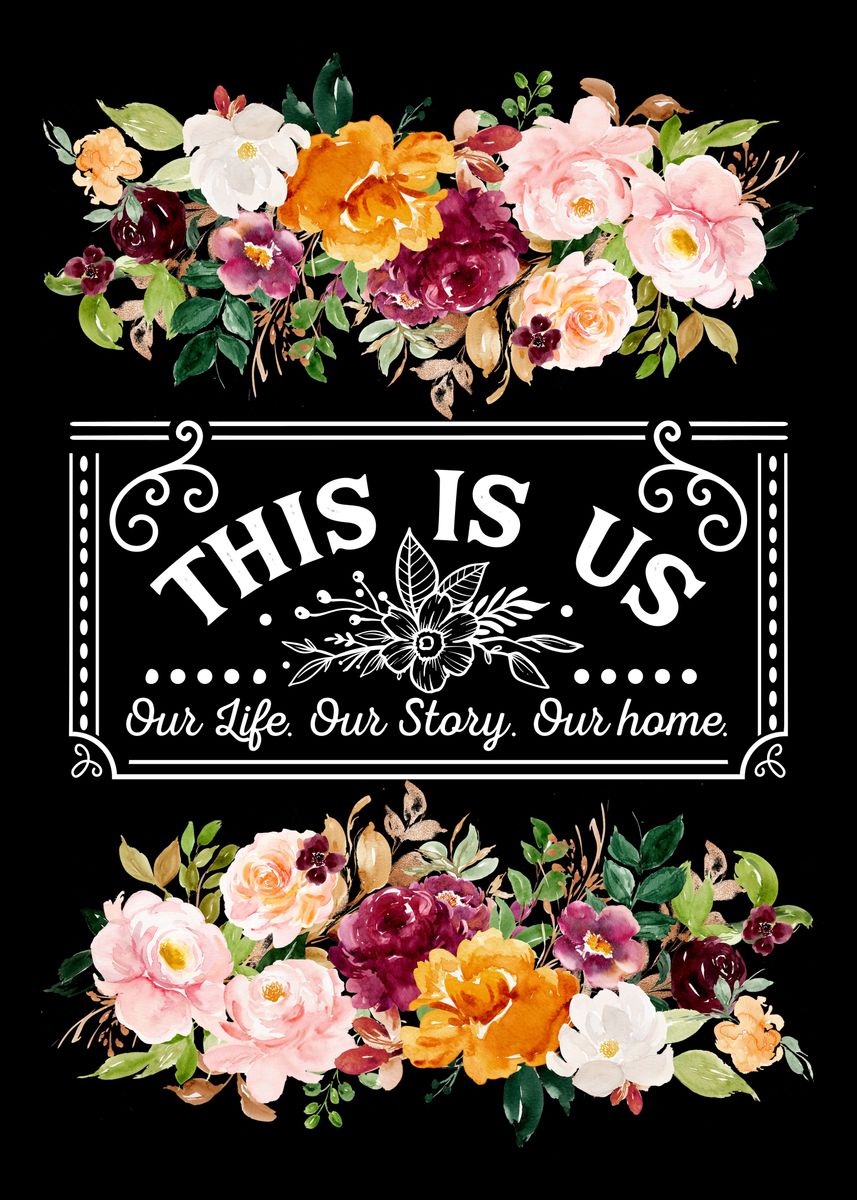 'This is us' Poster, picture, metal print, paint by Juliana RW | Displate
