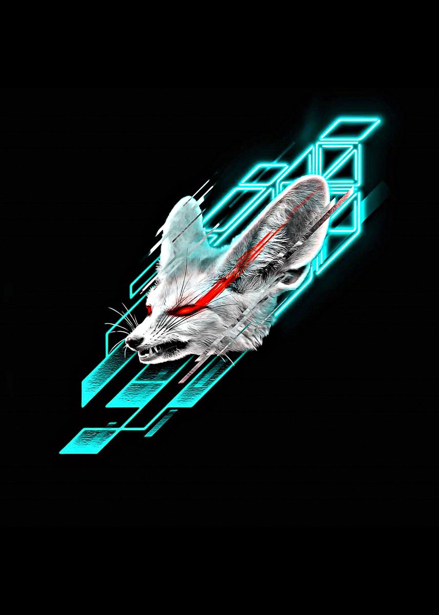 'Animal neon art' Poster, picture, metal print, paint by Ebiet Cavalera ...