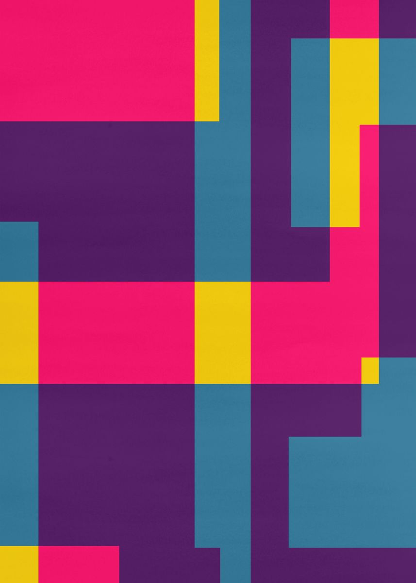 'Colored layers 15' Poster, picture, metal print, paint by Vitor Costa ...