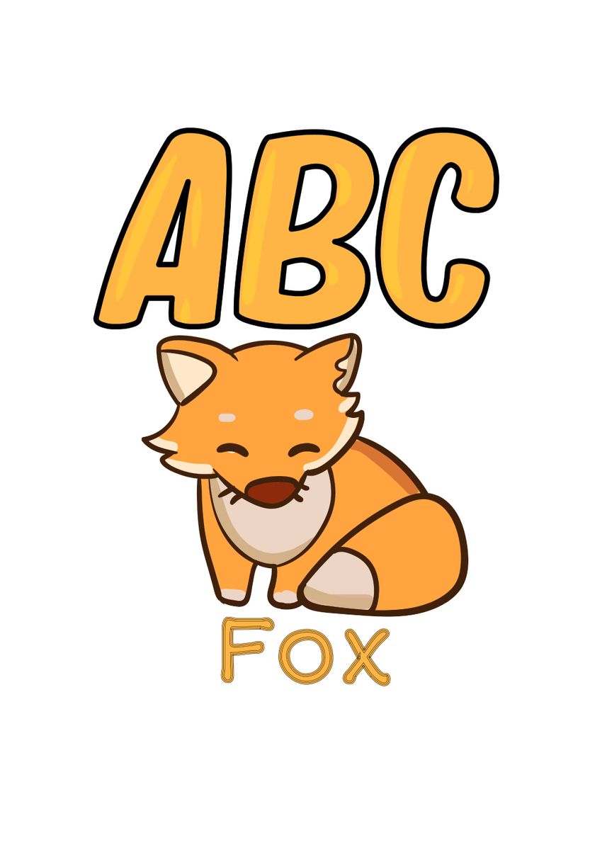 'Alphabet ABC Letter Fox' Poster, picture, metal print, paint by ...