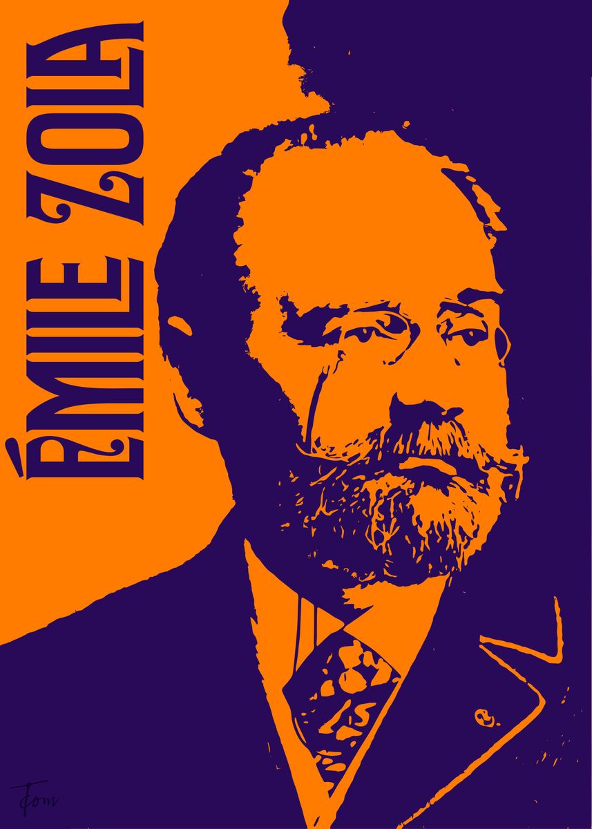 'Emile Zola' Poster, picture, metal print, paint by Petra Rommelfanger ...