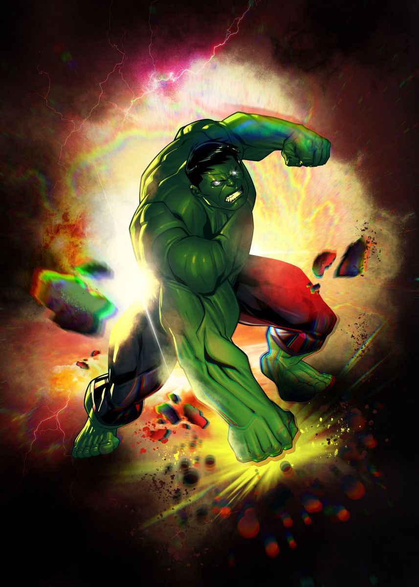 'Hulk' Poster, picture, metal print, paint by Marvel | Displate
