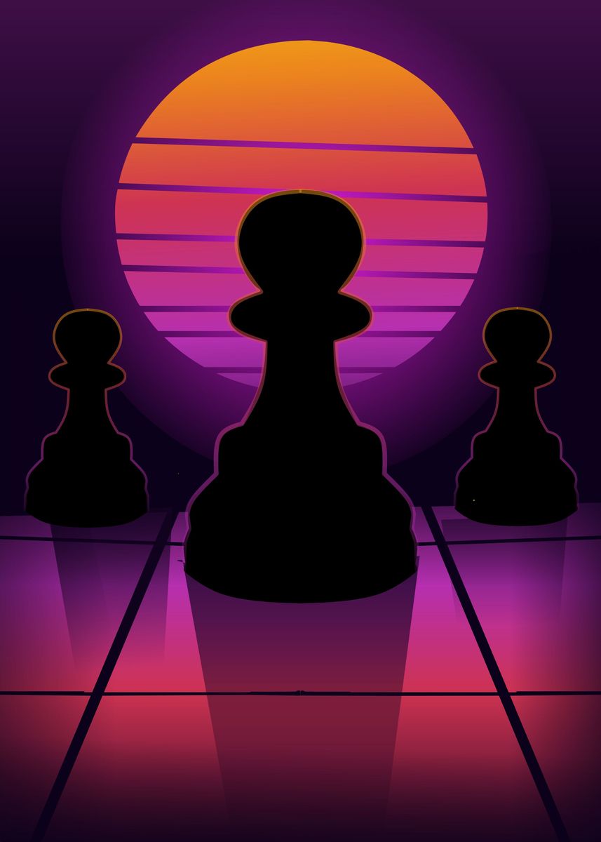 'pawn chess' Poster, picture, metal print, paint by Santos Achmada ...