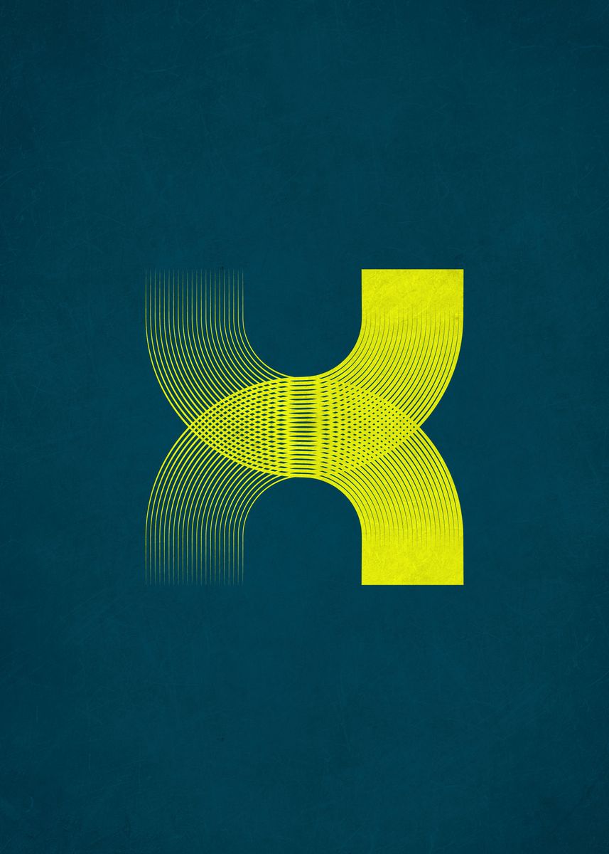 'Letter x' Poster, picture, metal print, paint by MauriTz Design | Displate