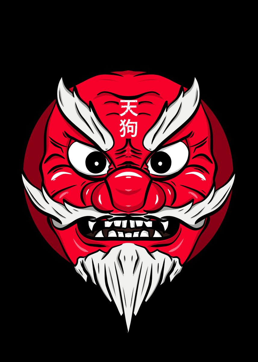 'Tengu the Yokai' Poster, picture, metal print, paint by Ukiyograph ...