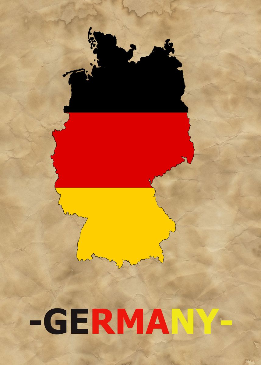 'GERMANY ' Poster, picture, metal print, paint by SHEIKH HUSSEIN | Displate