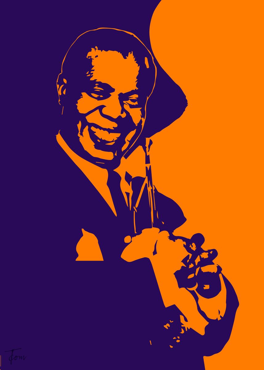 'Louis Armstrong' Poster, picture, metal print, paint by Petra ...