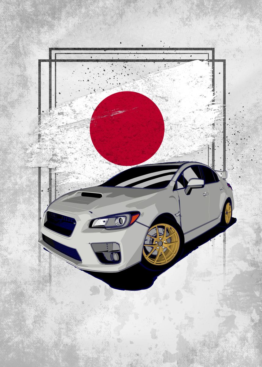 'Impreza JDM' Poster, picture, metal print, paint by 21 MXM | Displate