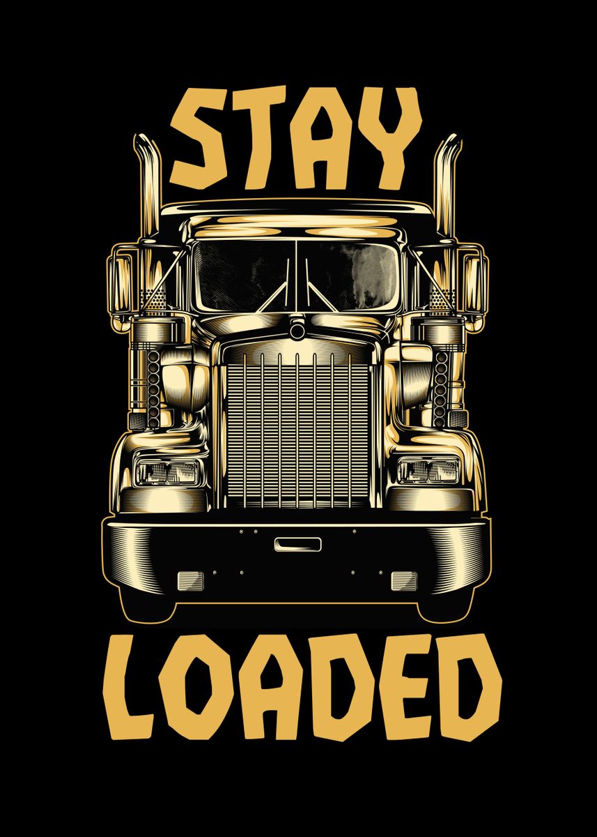 'Truck Driver' Poster, picture, metal print, paint by ZS C O M M E R C ...