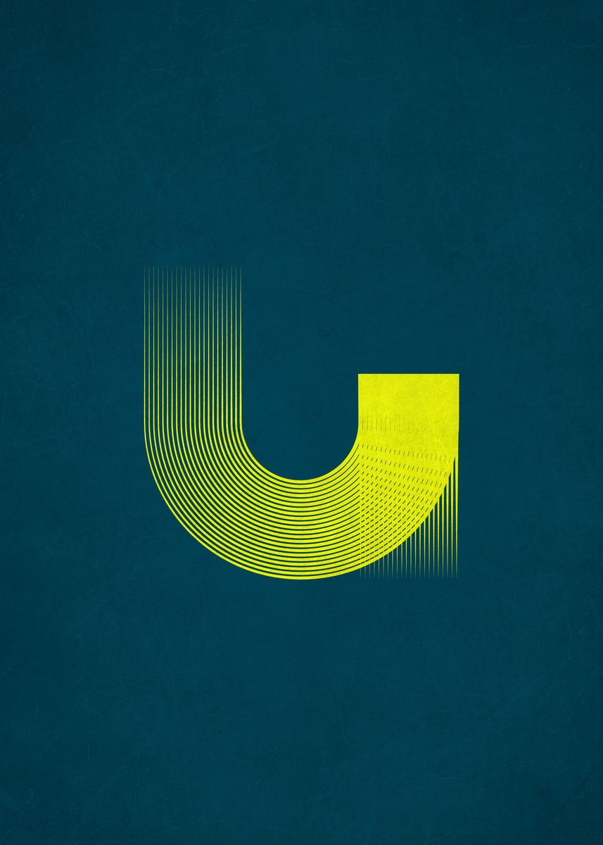 'Letter u' Poster, picture, metal print, paint by MauriTz Design | Displate