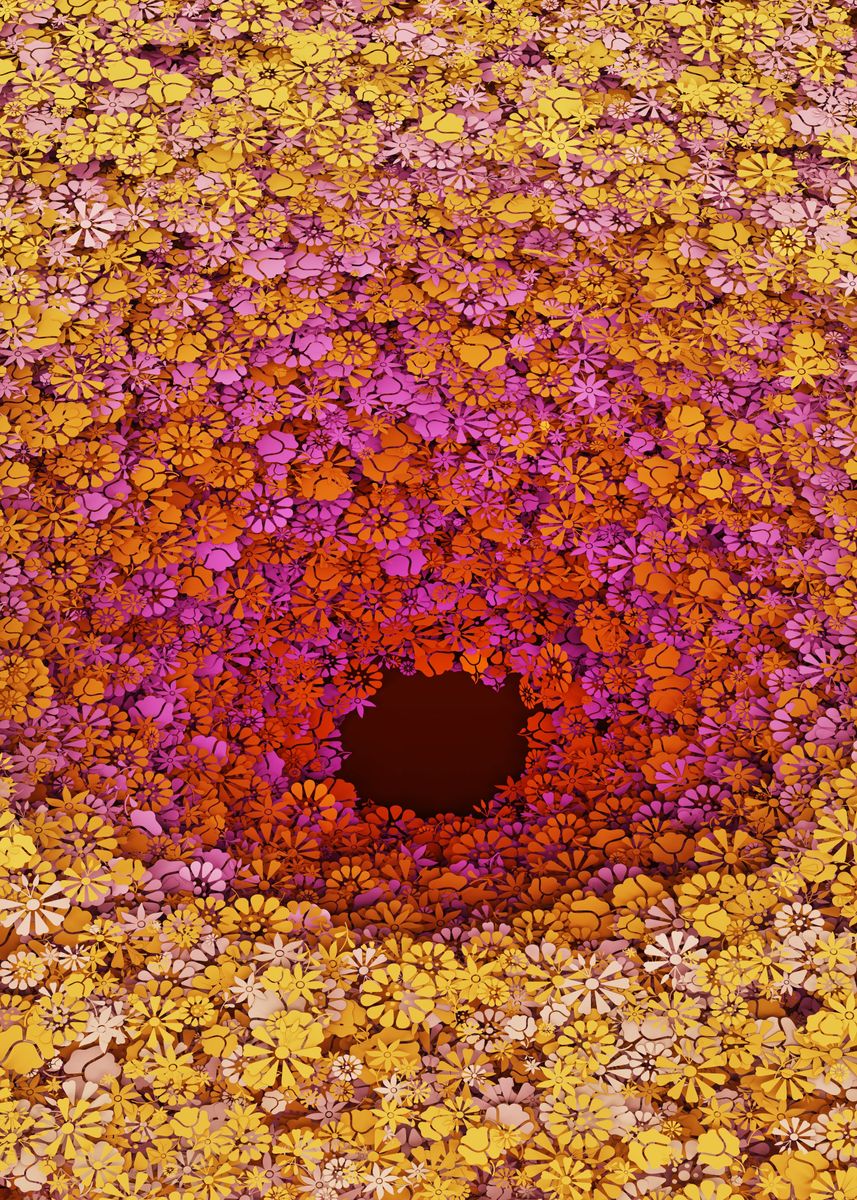 'Flower layers' Poster, picture, metal print, paint by Aivaras ...